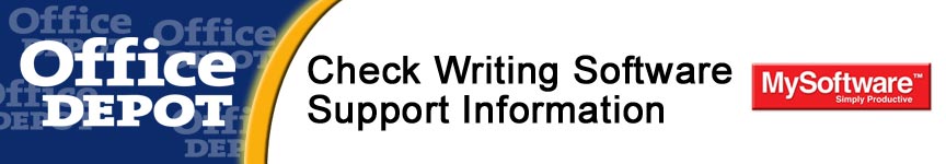Check Writing Software Support Information